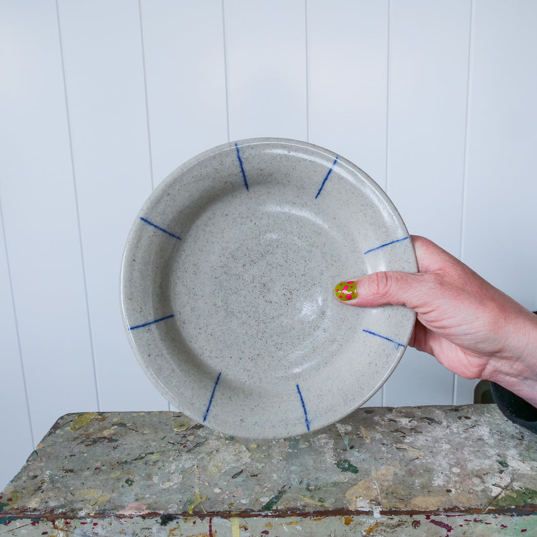 Grey Speckled Side Plate – The Arts Hole