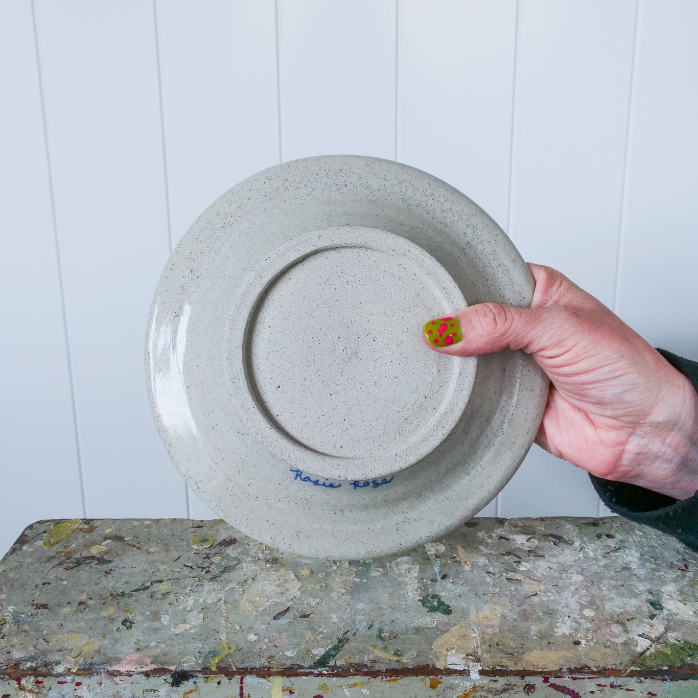 Grey Speckled Side Plate – The Arts Hole